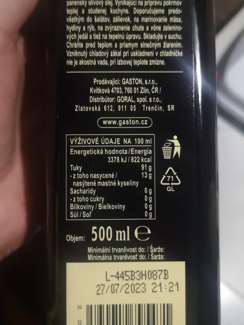 Extra virgin olive oil Kaiser Franz Josef Exclusive - kalórie, kJ a ... Extra virgin olive oil Kaiser Franz Josef Exclusive - kalórie, kJ a ...